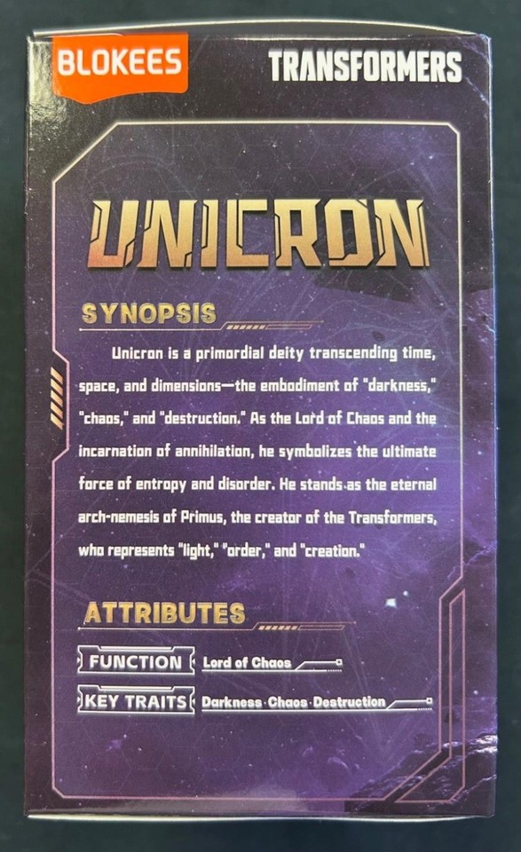 BLOKEES TRANSFORMERS UNICRON HEAD TRANSPARENT VERSION USA SELLER ...