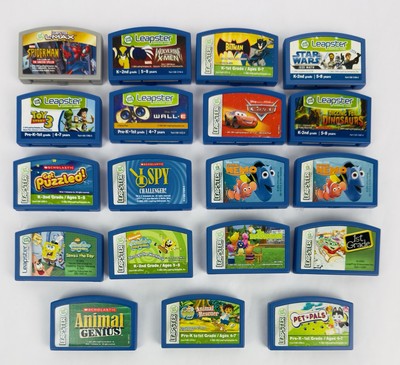 Lot of 19 LeapFrog Leapster Games Learning Cartridges Spiderman Batman ...