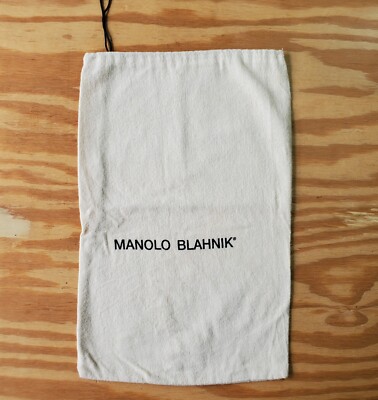 Manolo Blahnik Dust Bag Beige 16x10 Flannel Travel Storage Protection ...