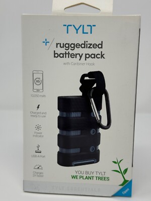 TYLT - 10050 mAh Rugged Power Bank (Carabiner Clip) - Portable Charger ...