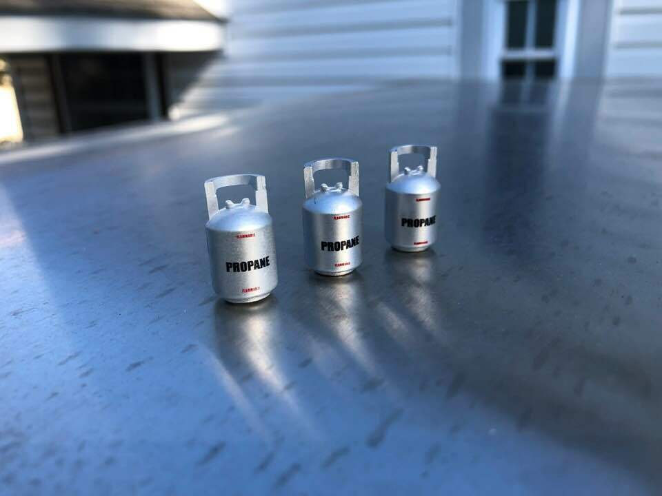 Premium Toy Miniature Propane Tanks (3) 1/24 Scale G Scale Diorama ...