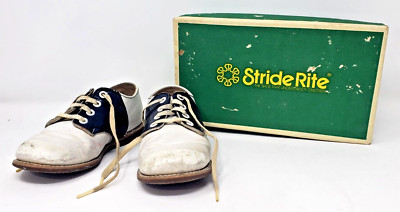 Vintage Leather Shoes By Stride Rite black and white w box Size 13d (A ...