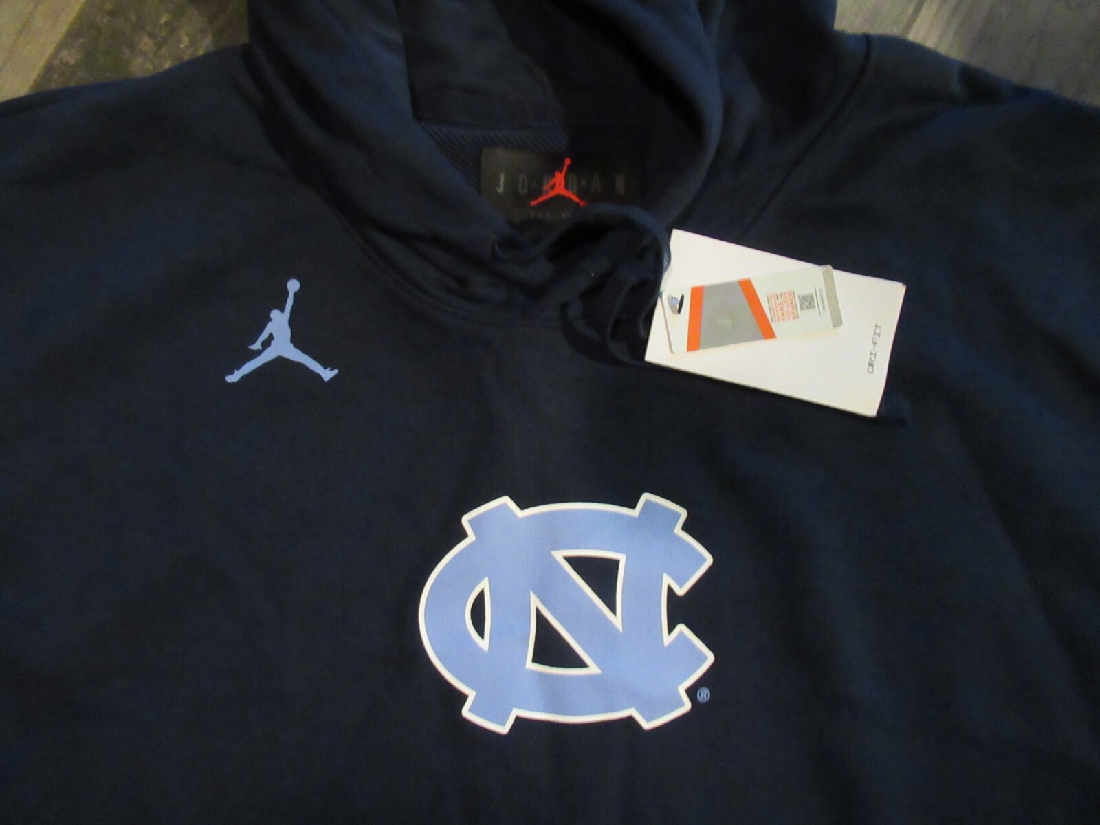 Mens Air Jordan UNC North Carolina Sleeveless Pullover Hoodie Size XXL ...