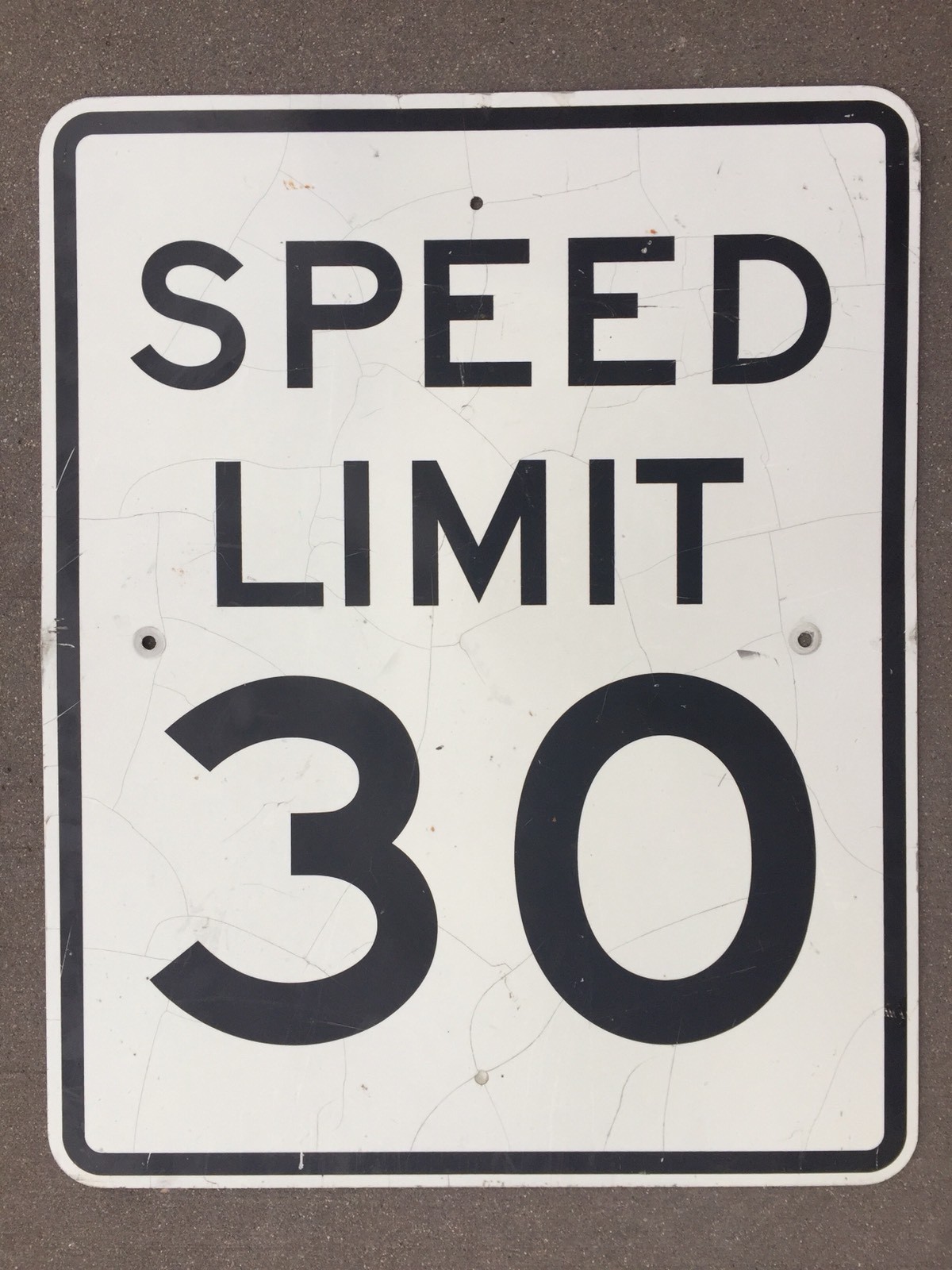 Vintage SPEED LIMIT 30 Street Sign 24x30 Aluminum Metal Authentic ...
