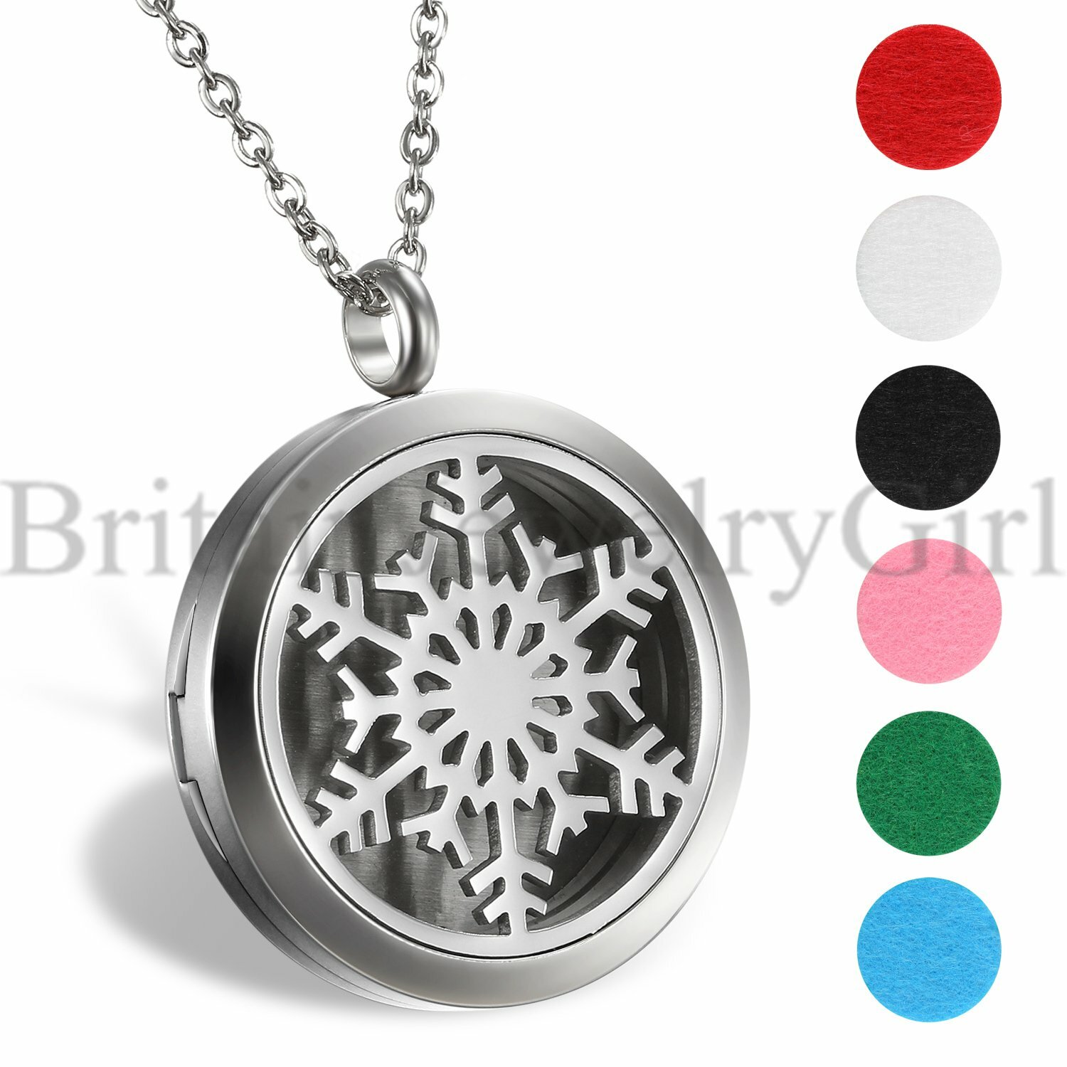 30mm Locket Pendant Aromatherapy Perfume Essential Oil Diffuser Chain ...