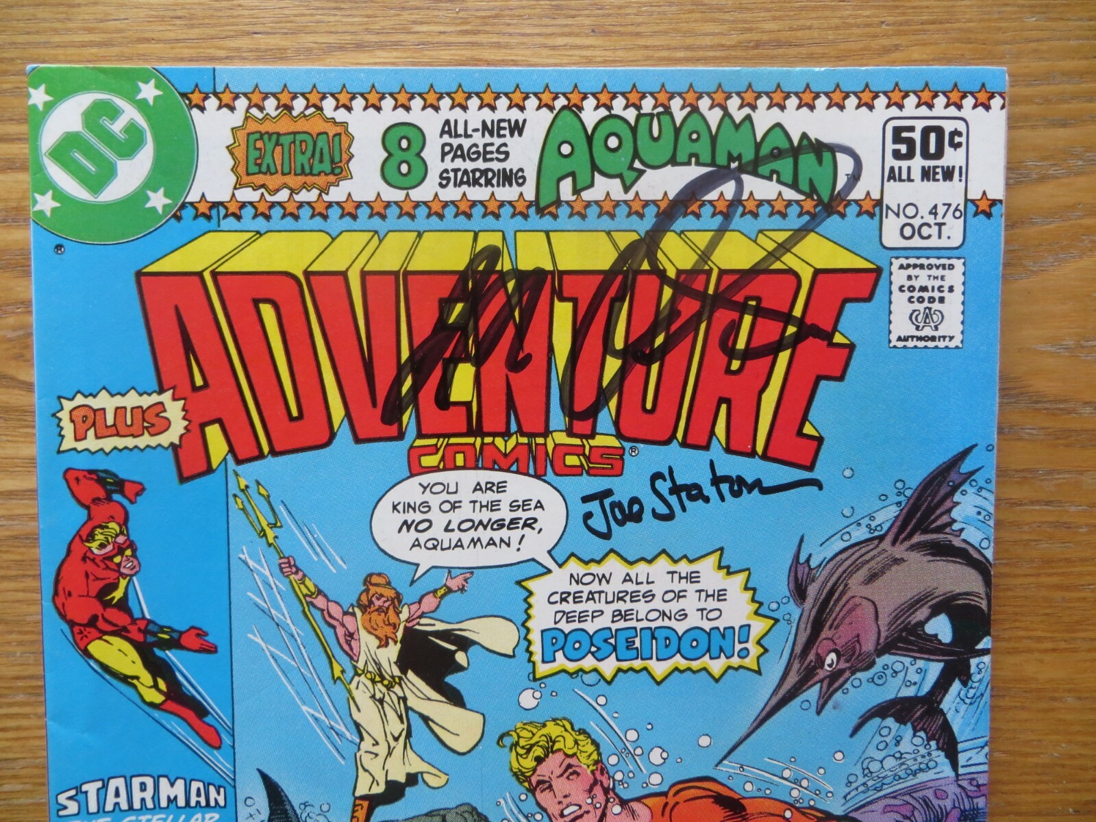 1980 BRONZE AGE DC ADVENTURE COMICS # 476 SIGNED 2X JOE STATON & JM ...