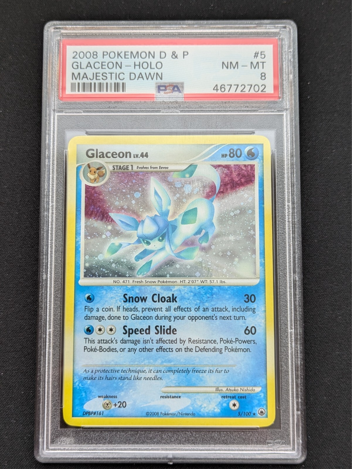 Majestic Dawn 5 Glaceon Holo PSA 8 | eBay