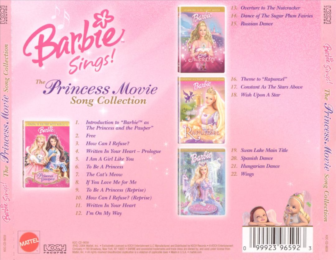 BARBIE - BARBIE SINGS!: THE PRINCESS MOVIE SONG COLLECTION NEW CD ...