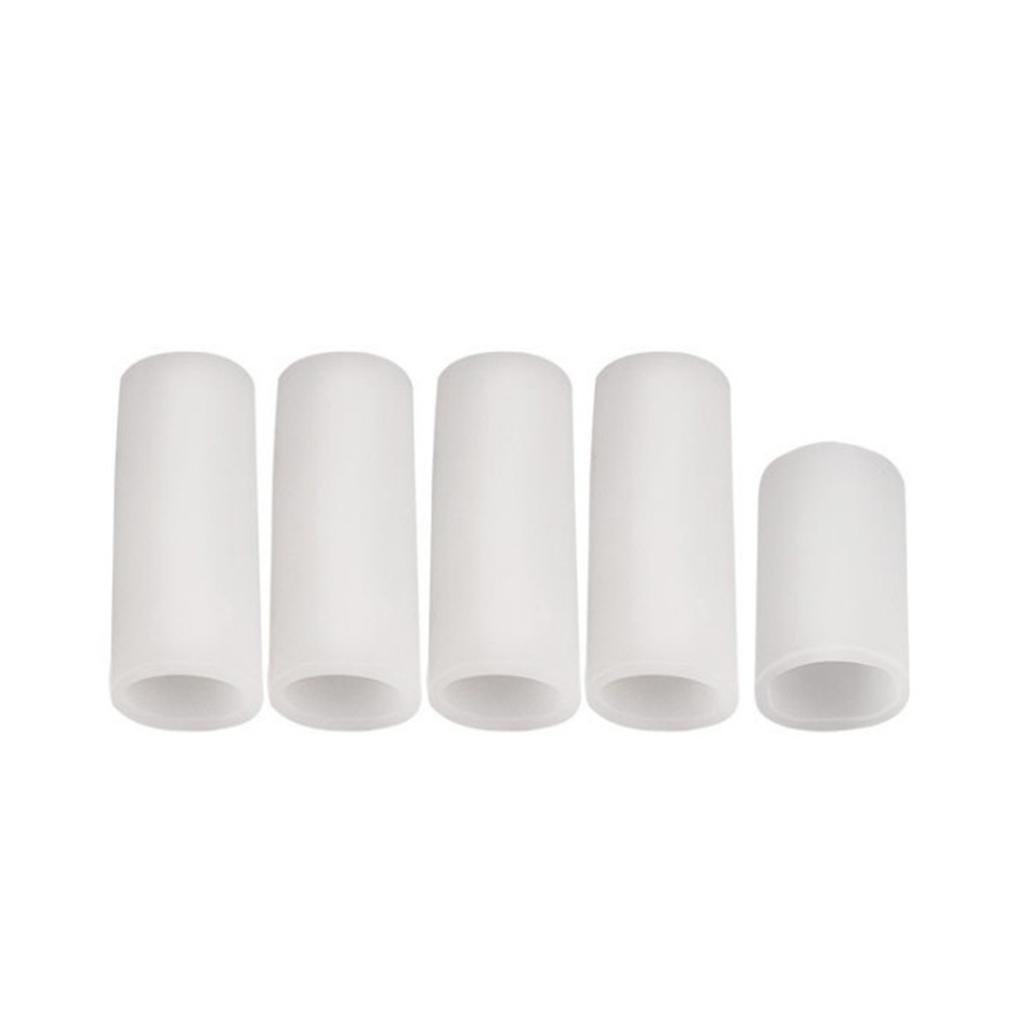 5 x 10pcs Silicone Gel Finger Brace Splint White and Skin | eBay
