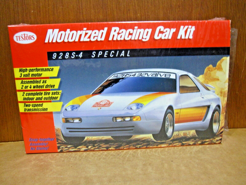NEW=1989=TESTORS MOTORIZED RACING CAR KIT==928S-4 SPECIAL==SEE PICTURES ...