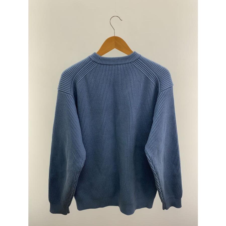 AURALEE 23AW FRENCH MERINO RIB KNIT P Size: 5 Blue Men Wool AURALEE 23AW FRENCH MERINO RIB KNIT P Size: 5 Blue Men Wool