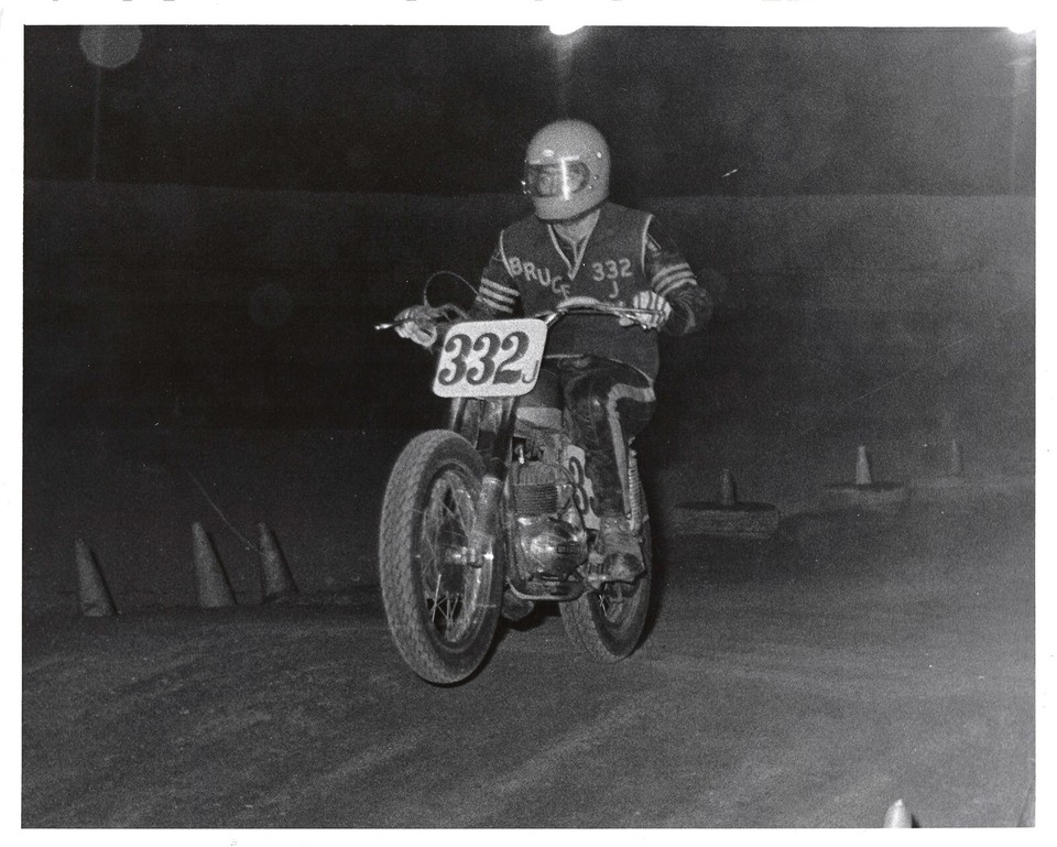 #332J BRUCE YOUNG AMA D36 FLATTRACK TT MOTORCYCLE RACING PHOTO VALLEJO ...