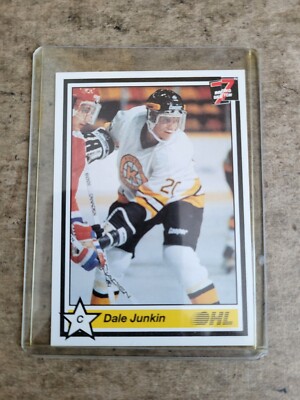 1990-1991 7 th inning sketch OHL / 62 DALE JUNKIN KINGSTON FRONTENACS ...