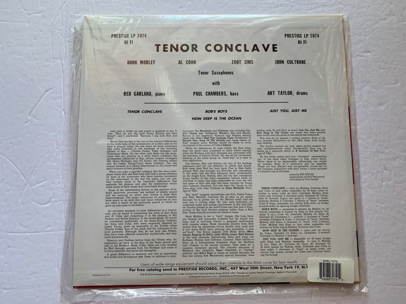 Tenor Conclave [200 Gram Vinyl] by Hank Mobley/John Coltrane/Al Cohn ...