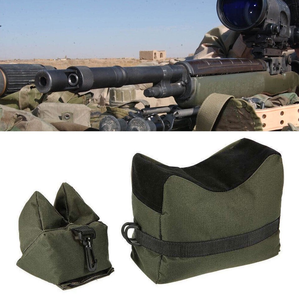2/Set Rifle/Air Gun Front And Rear Rest Bench Bag Hunting Shooting ...