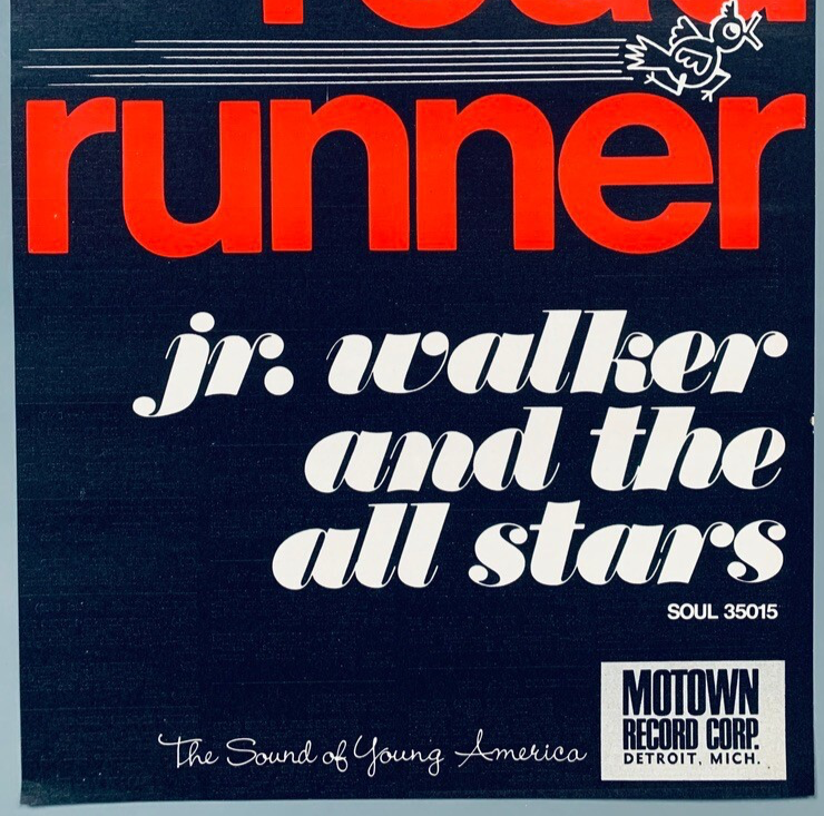 Jr WALKER & THE ALL STARS 1966 original POSTER ADVERT ROAD RUNNER ...