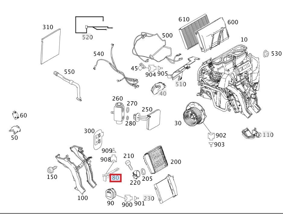 Genuine Mercedes A/C Aircon Evaporator Temperature Sensor R171 R172 ...
