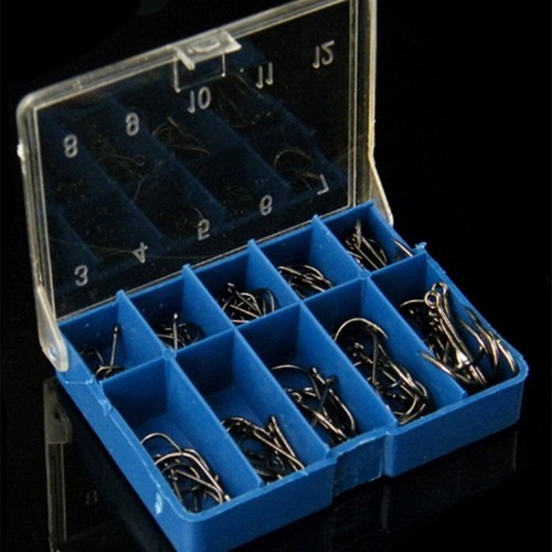 100pc Sharp Tips Inverted Fishing Hooks Freshwater Saltwater Fish Hook ...