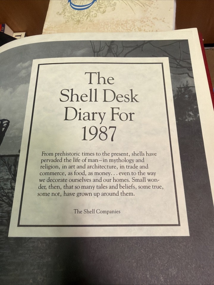 Vintage 1987 THE SHELL OIL DESK DIARY Calendar/Planner | eBay