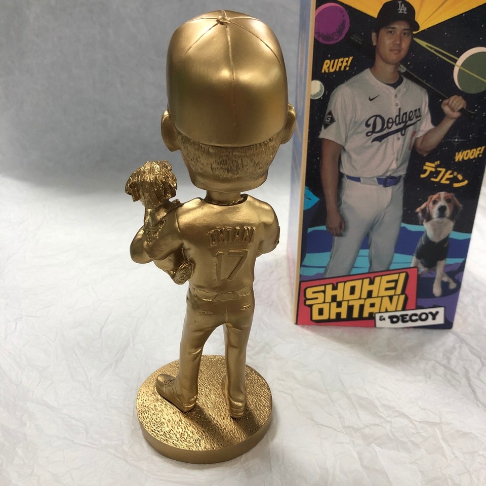 Gold Shohei Ohatni & Decoy Bobblehead Los Angeles Dodgers 8/28/24 New ...