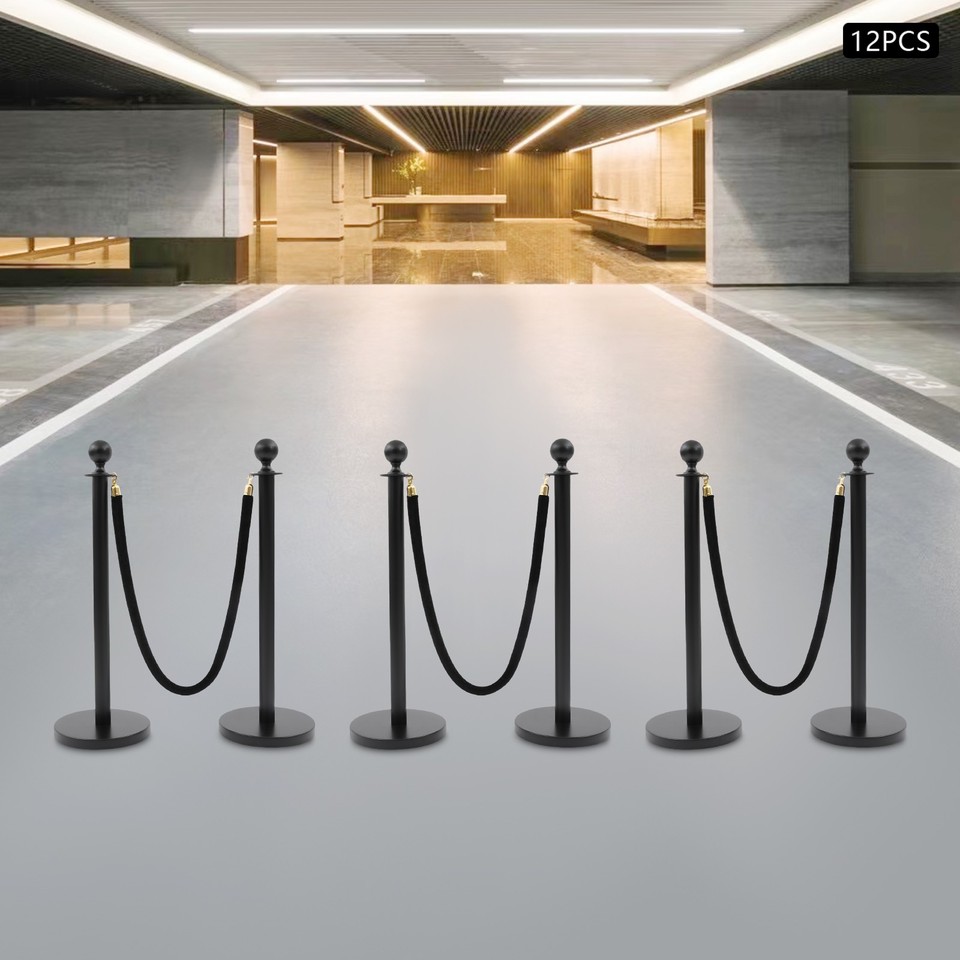 12Pcs Stanchion Posts, Crowd Control Barriers, Stanchion Post with Ball ...