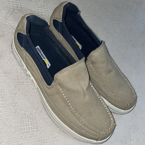 Sebago Dockside’s Men’s Boat Shoes Sz 10 M Beige Canvas Outdoors ...