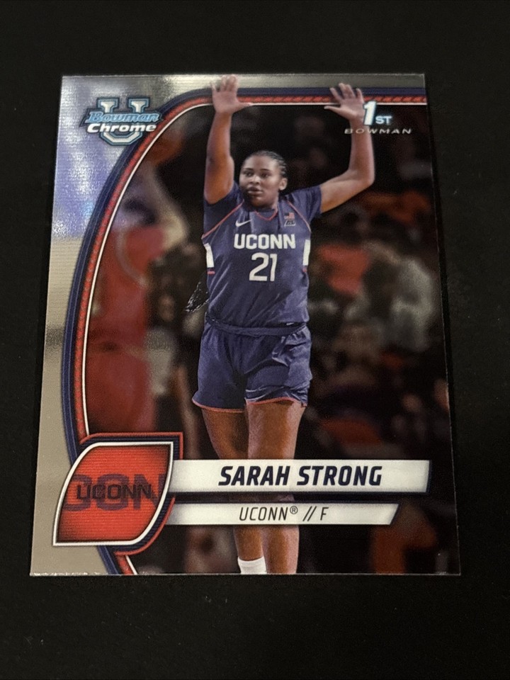 2024-25 Bowman Chrome U Sarah Strong 1st #62 Rookie Card UConn | eBay