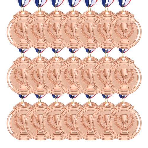 21 Pcs 2 Inch Bronze Award Metals Winner Medals 3rd Prize with Neck ...