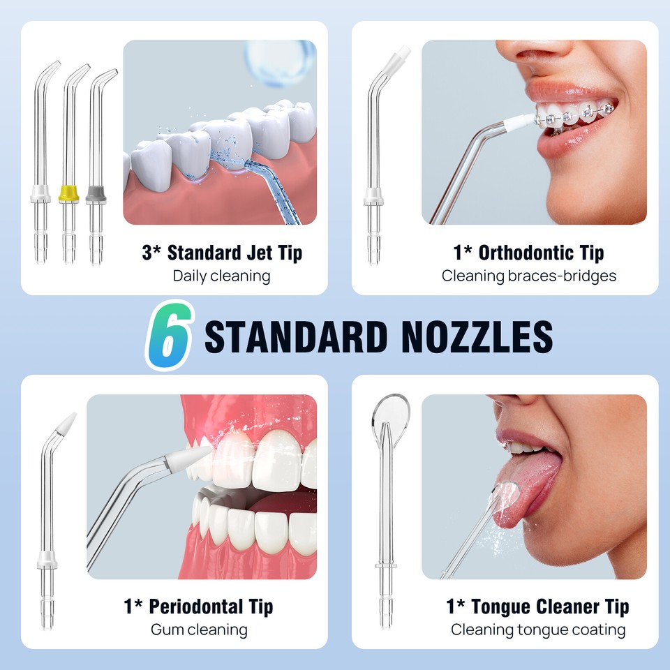 UK Water Jet Dental Teeth Flosser Electric Oral Irrigator Tooth Cleaner ...