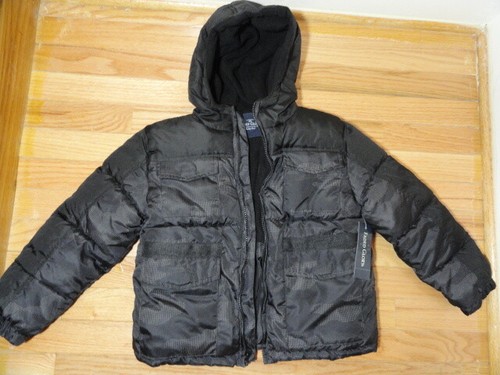 Faded Glory boys winter bubble jacket black camo size 4-5 New with Tags ...