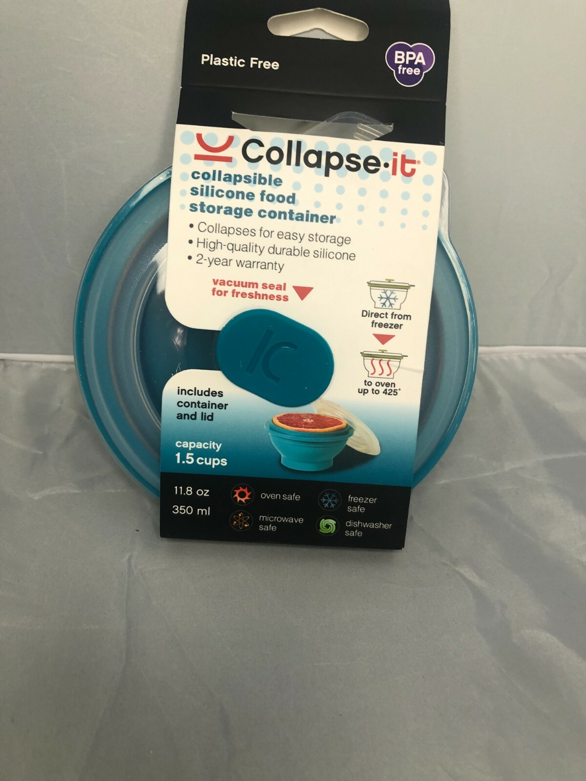 Collapse It 1.5 Cup 100% Silicone Food Container NEW | eBay