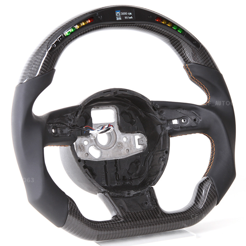 Fit 12+ Audi RS3 RS4 RS5 RS6 RS7 S3 S4 S5 A5 Carbon Fiber LED Steering ...