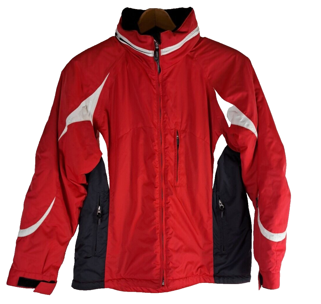 Women's Obermeyer ATC Jacket Coat Red Waterproof Winter Sports Ski Hood ...