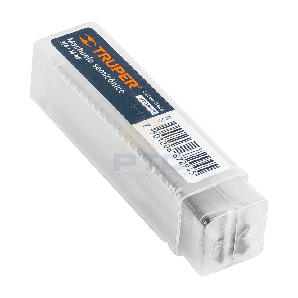Truper MT-3/4X16 Semi-conical tap 3/4"x16 UNF, individual case | eBay