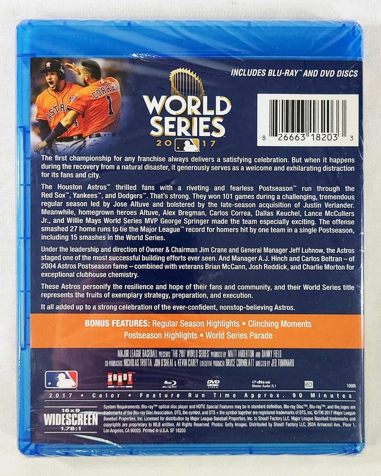 2017 MLB World Series Champions Film Houston Astros [Blu-ray & DVD ...