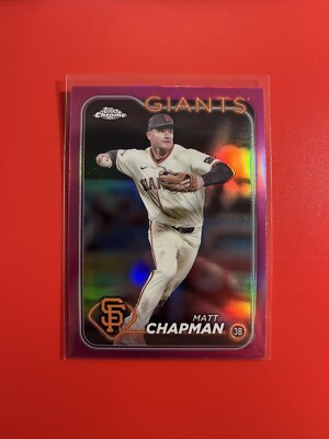2024 Topps Chrome MATT CHAPMAN PINK REFRACTOR #81 Giants | eBay