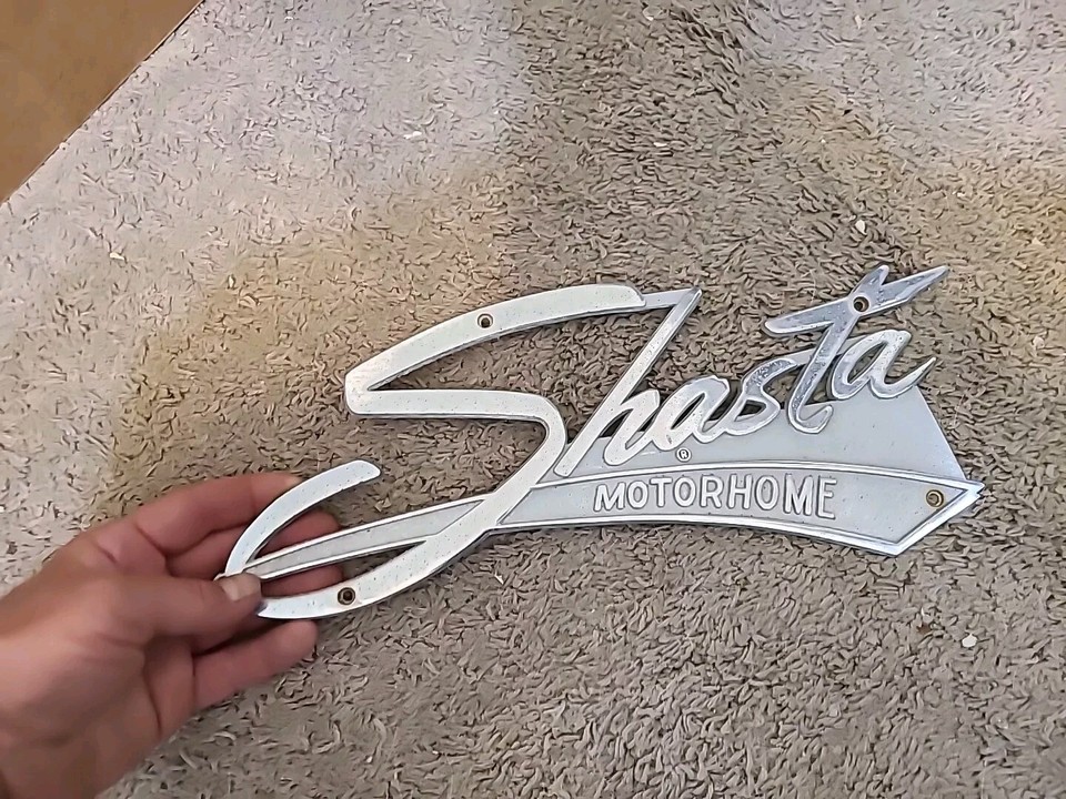 Vintage Shasta Trailer / Motor Home Metal Emblem Badge OEM Original ...
