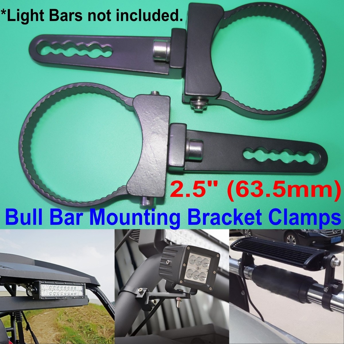 Led Light Bar Roll Bar Mount Motorcycle Trailer Mount 2pcs Iron Alloy