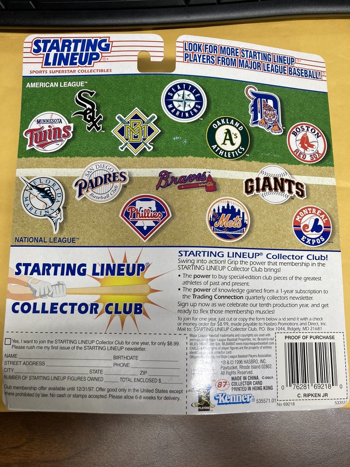 Starting Lineup, 10th Edition 1997, Cal Ripkin, Jr., Figure w/ Card | eBay