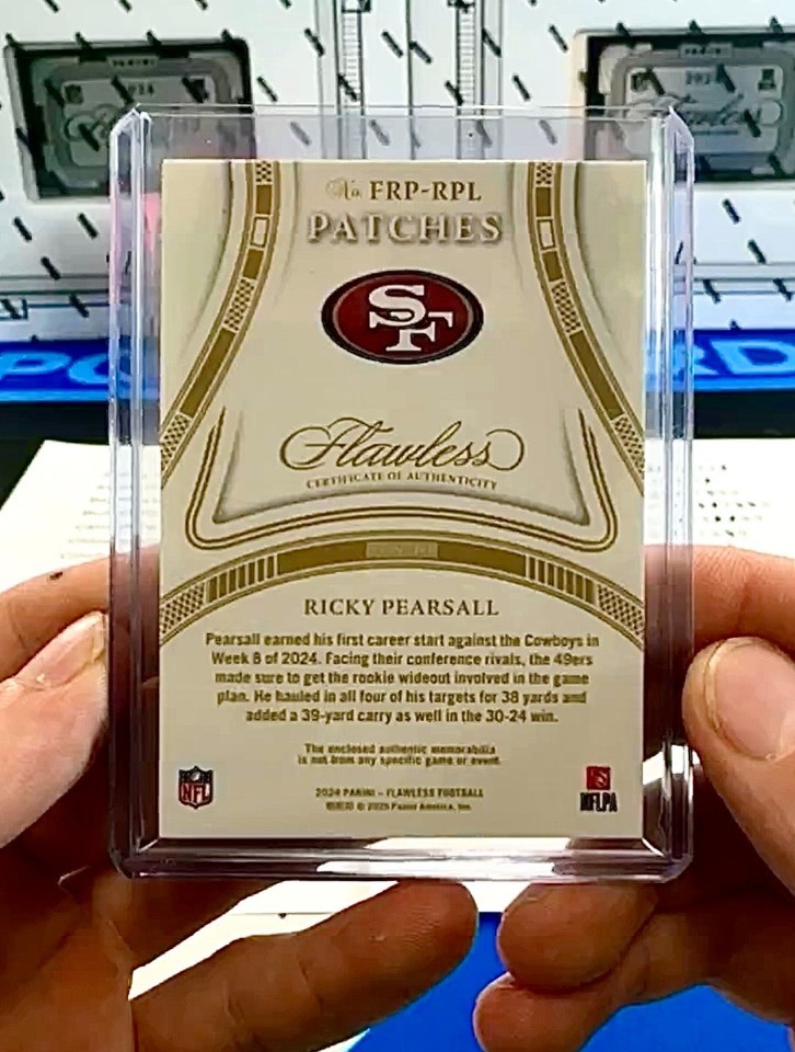 2024 Flawless Ricky Pearsall RC NFL Shield True Foil 1/1 - 49ers | eBay