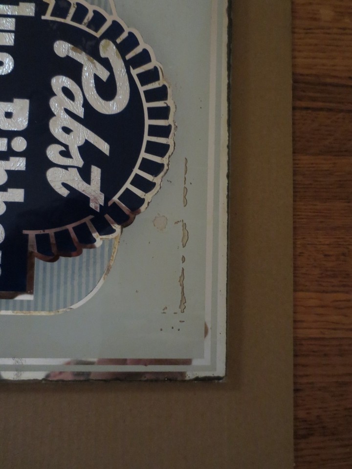 Vintage Pabst Blue Ribbon ROG "Finest Beer Severed...Anywhere" Bar Sign ...