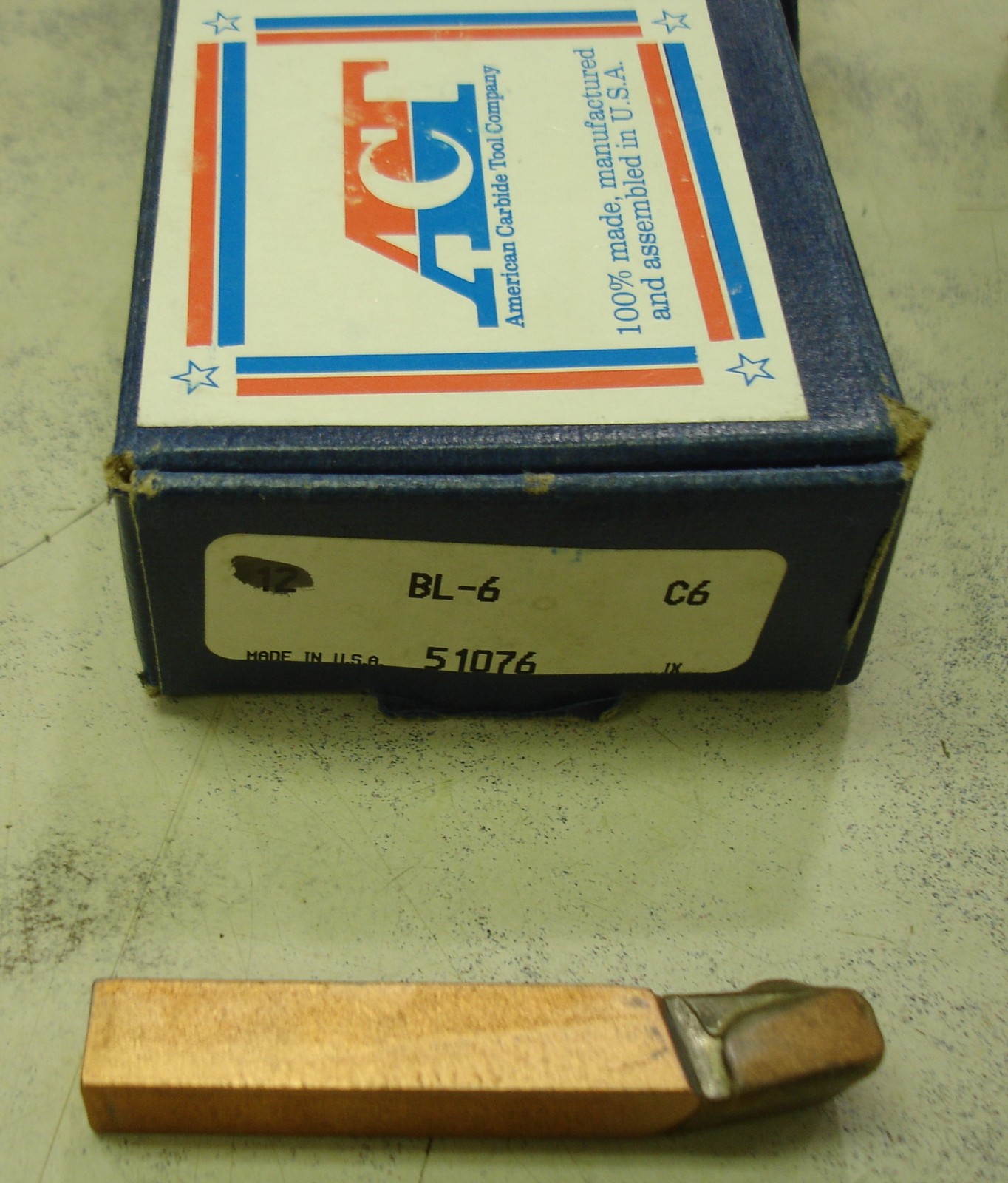 American Carbide Tool Company ACT BL-6 Bit Grade C6 Made in USA Left ...