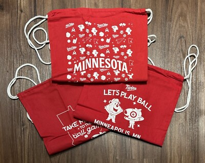 New 3 Piece Collectors Minnesota MN Twins x Target Canvas Drawstring ...