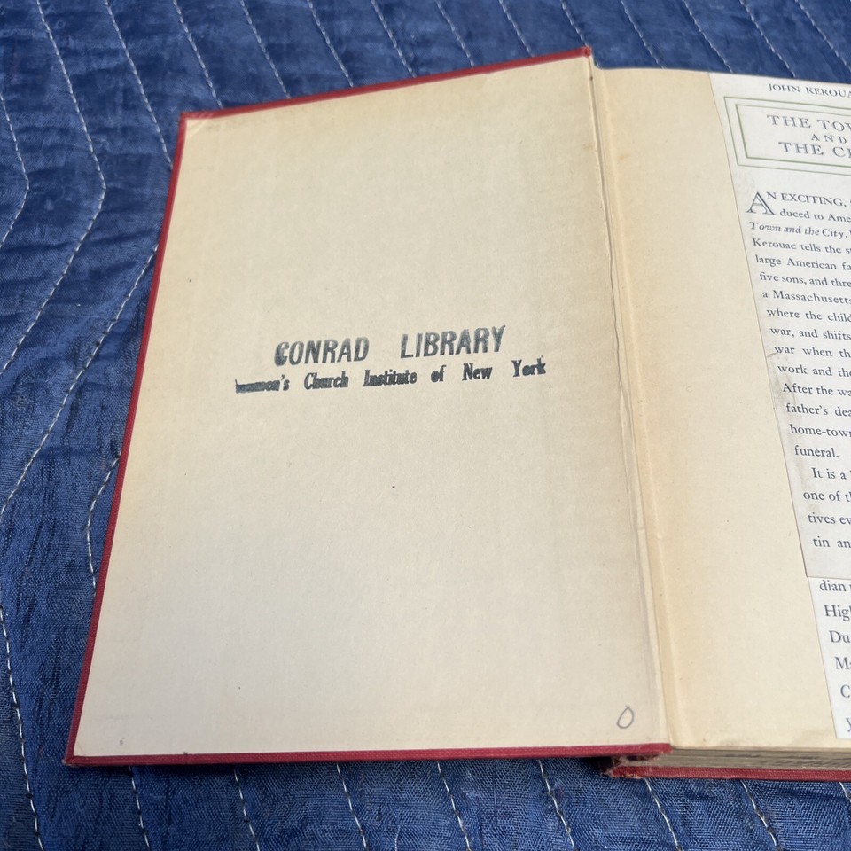 1950 Stated First Ed. of John (Jack) Kerouac's First Novel: The Town ...