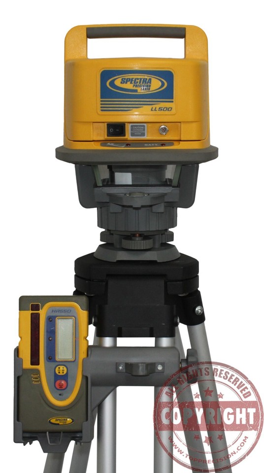 SPECTRA PRECISION LL500 ROTARY LASER LEVEL, TRANSIT, LASERPLANE,TOPCON ...