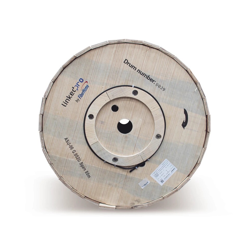 4 km / 13,000ft Drum Mini ADSS Aerial Optical Fiber Cable ASU ...