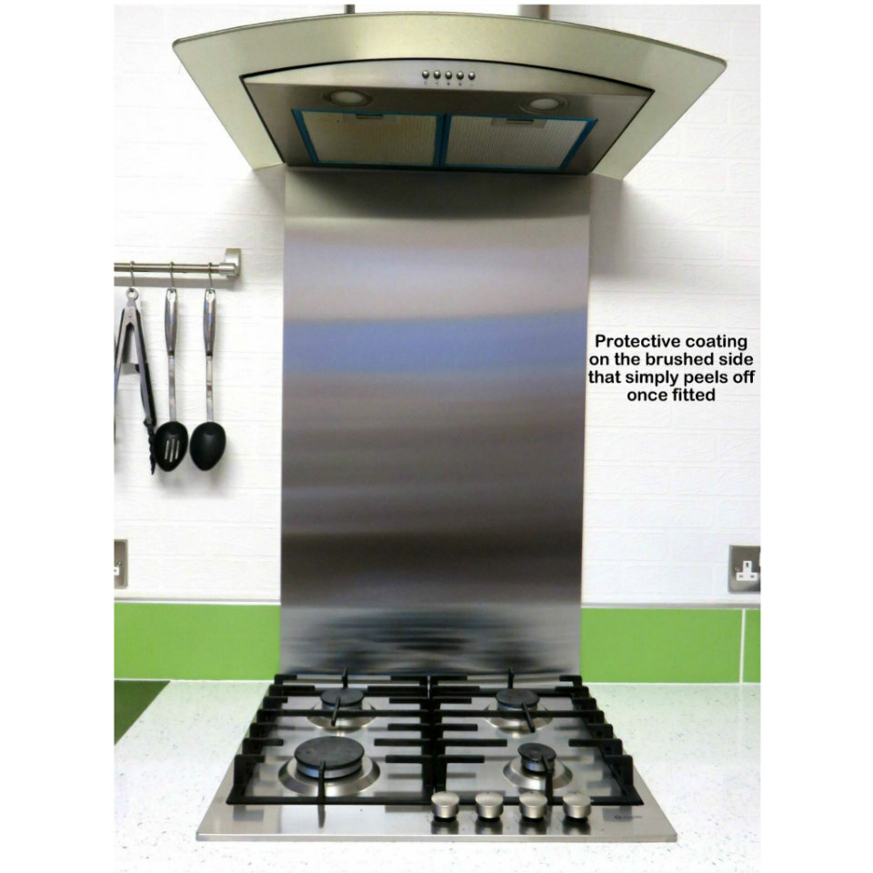 Splashback Brushed Stainless Steel Kitchen Cooker SPLASH BACK 700mm ...