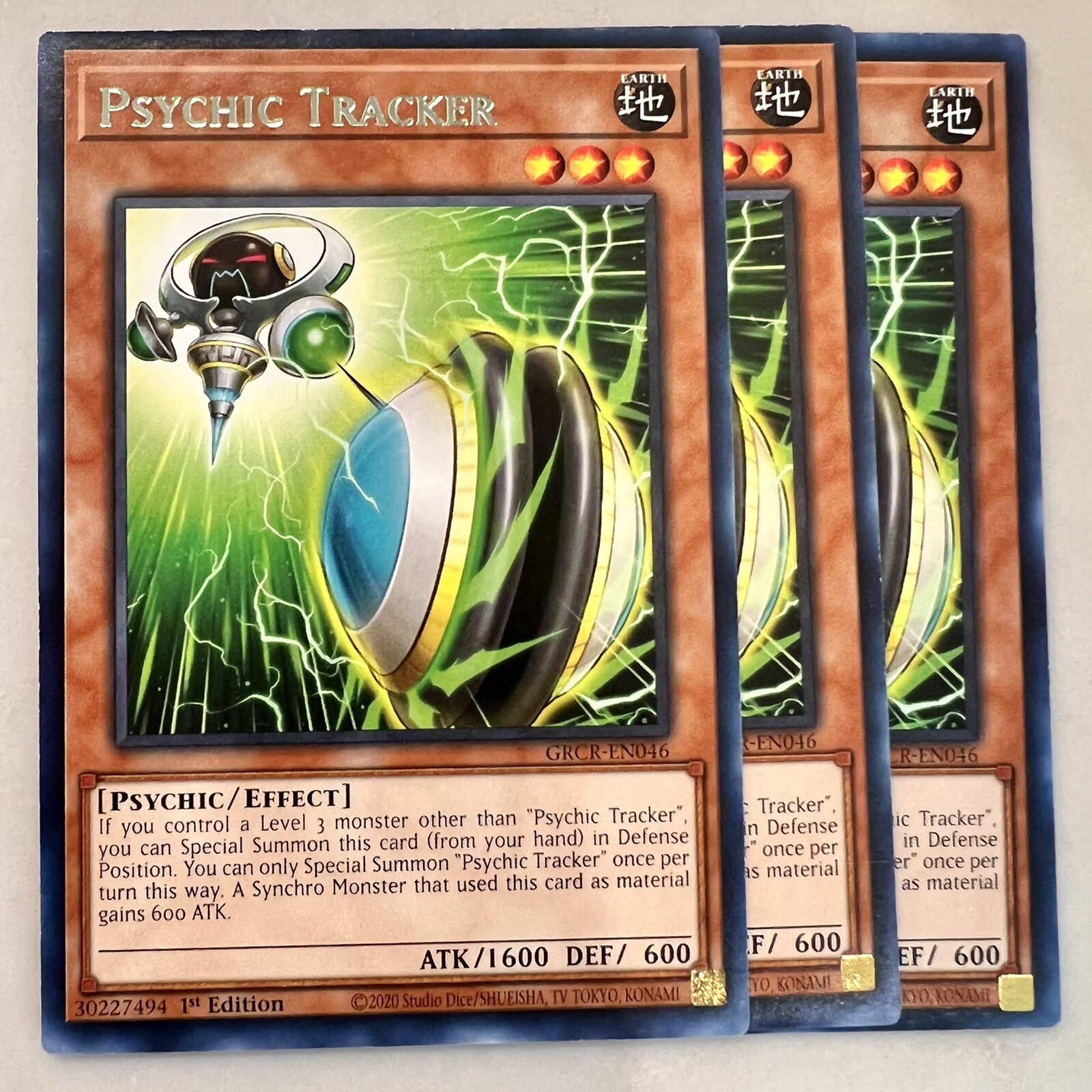 Yugioh! 3x Psychic Tracker GRCR-EN046 Rare 1st Ed NM | eBay