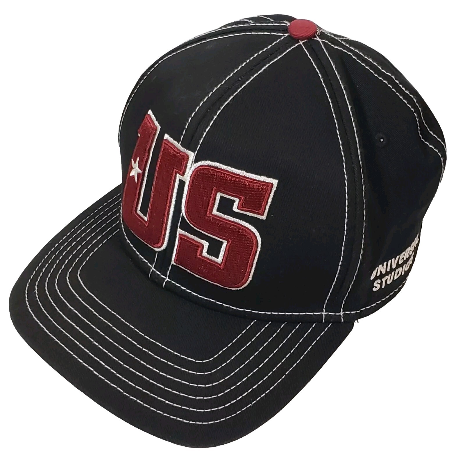 Universal Studios Red US Logo Snapback Hat Cap Black … - Gem