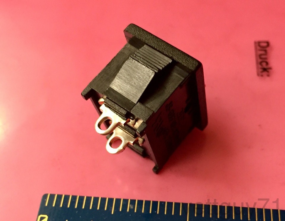 Jackson Electronics JS-606A SPST Rocker Switch, Snap-in, 10A 125VAC, 6A ...